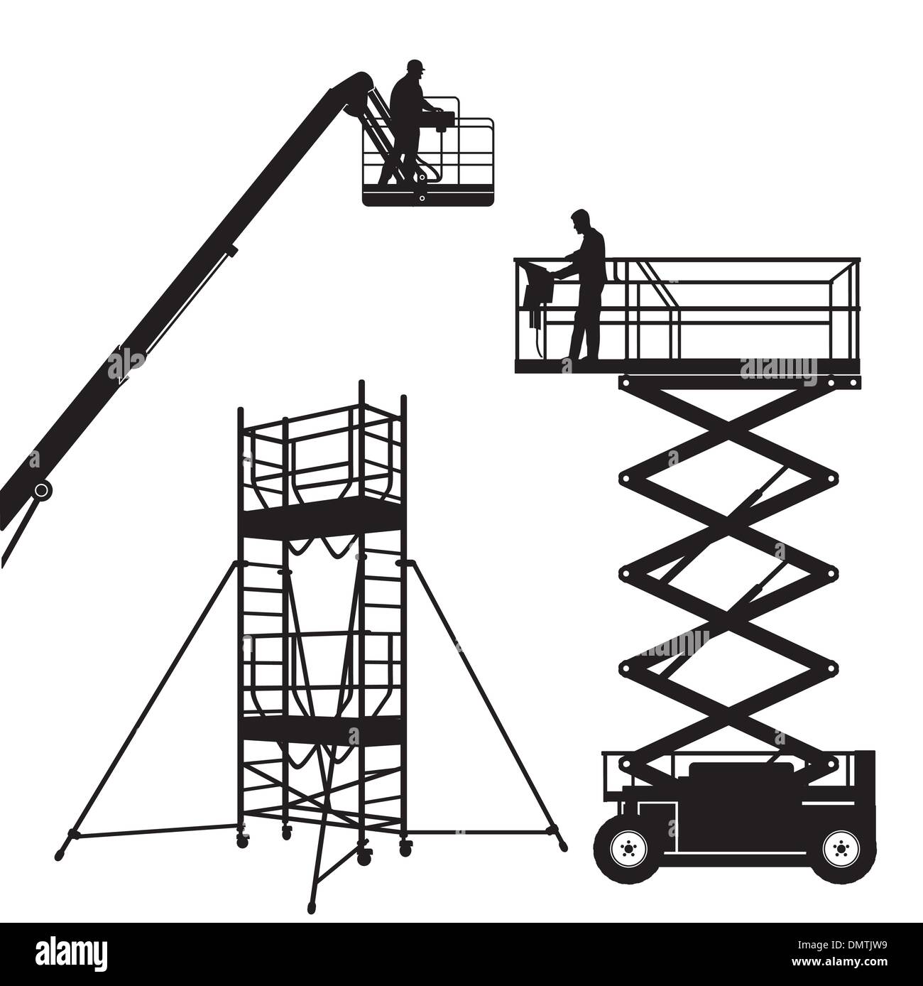 Lift and scaffolding Stock Vector Image & Art - Alamy