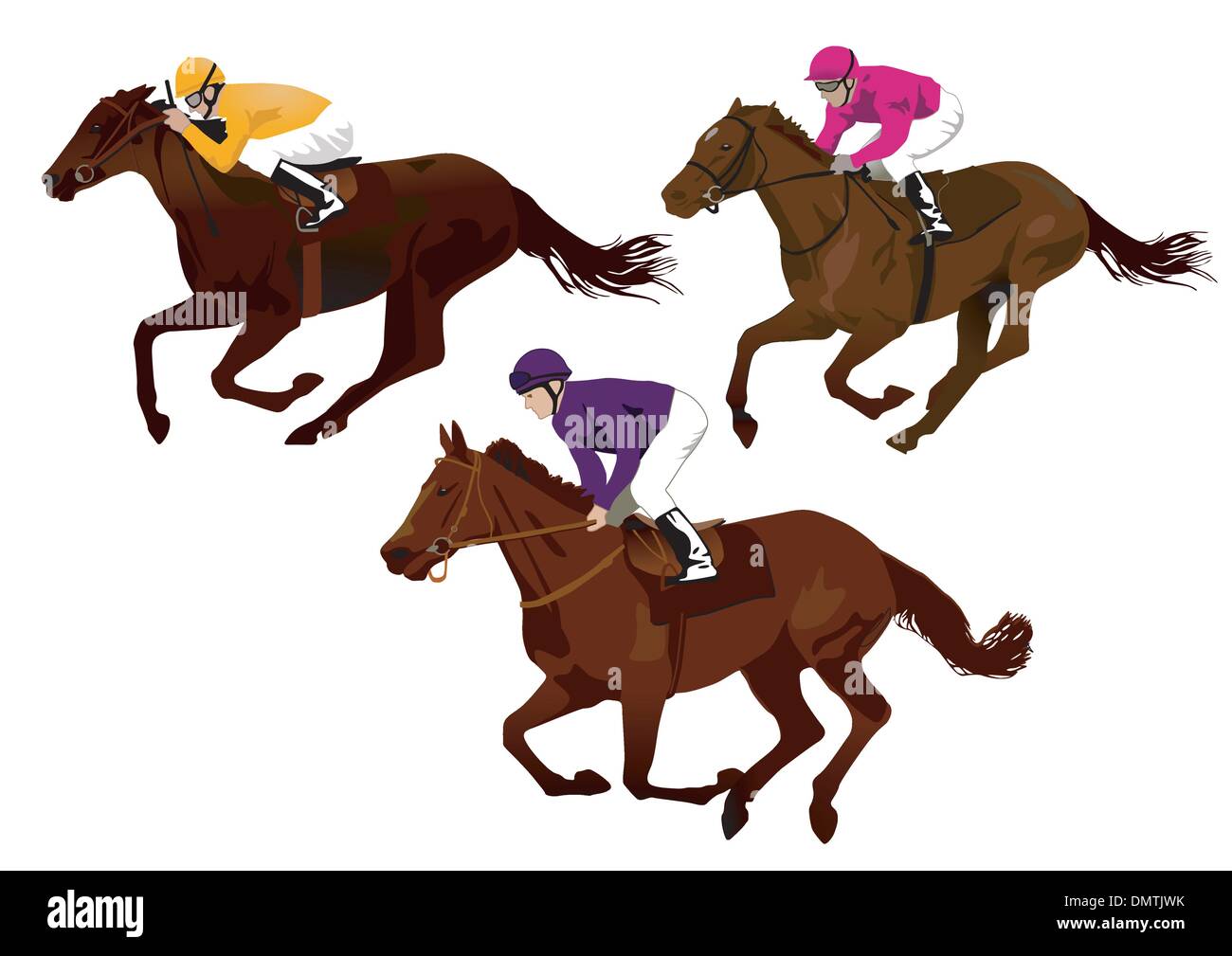 Thoroughbred horse races Stock Vector Images - Alamy