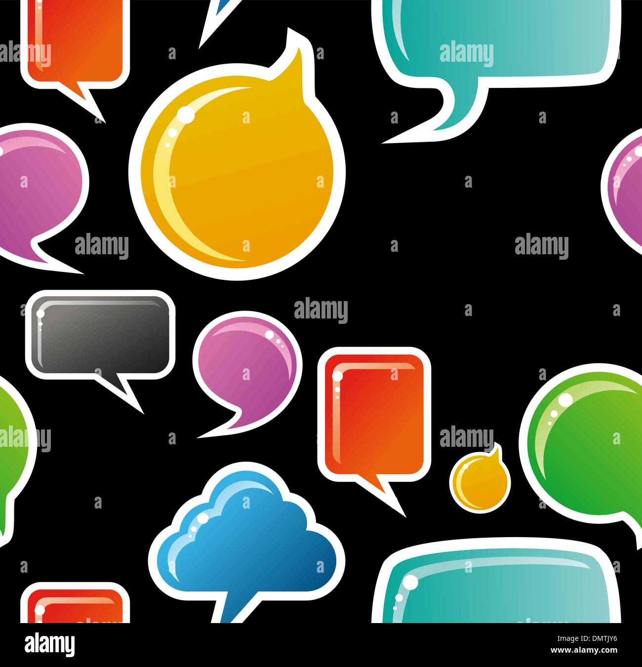 Speech social interaction bubbles Stock Vector Images - Alamy