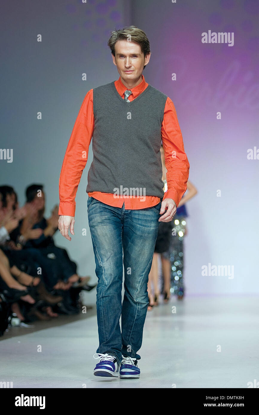 Canadian fashion designer David Dixon unveils his line of clothing at the LG Fashion show in ...