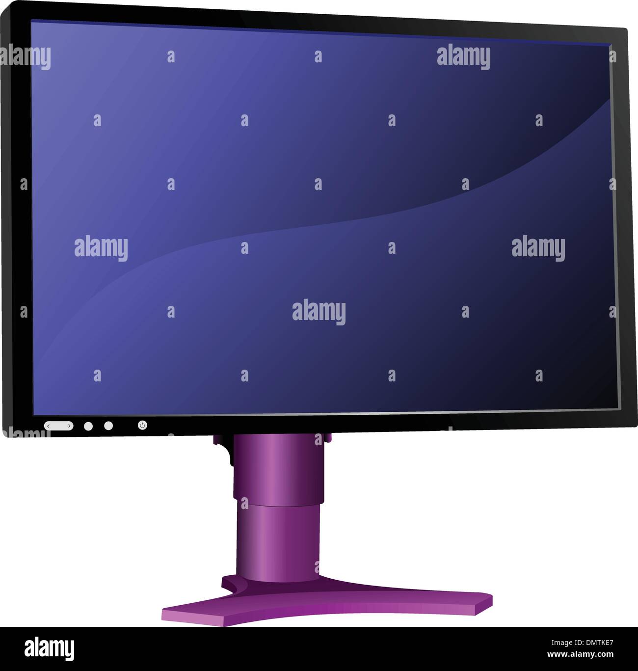 Flat Computer Monitor Display Vector Illustration Stock Vector Image
