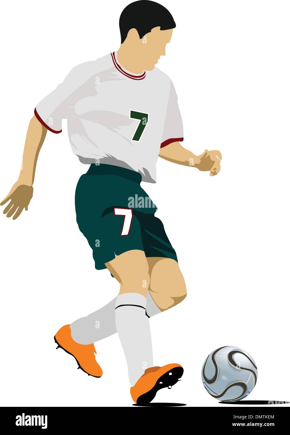Football soccer players colored vector hi-res stock photography and ...