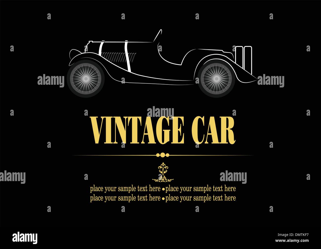 Classic Car Black Background