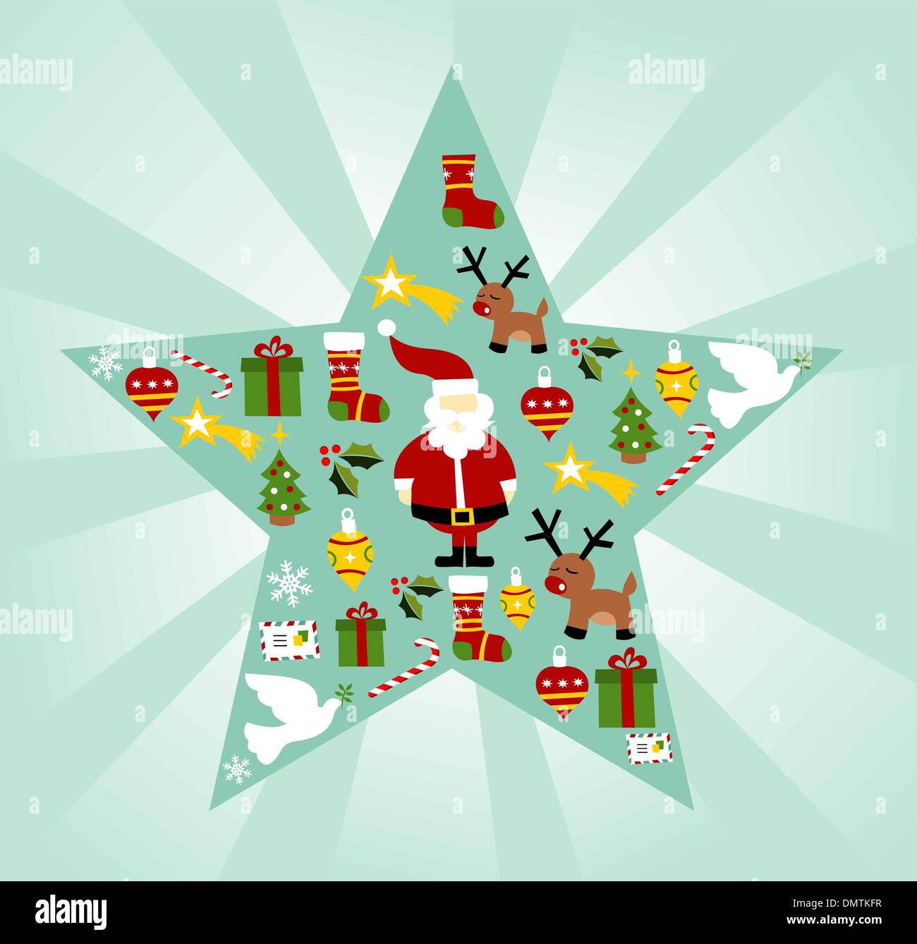 Christmas icon set in star shape Stock Vector Image & Art - Alamy