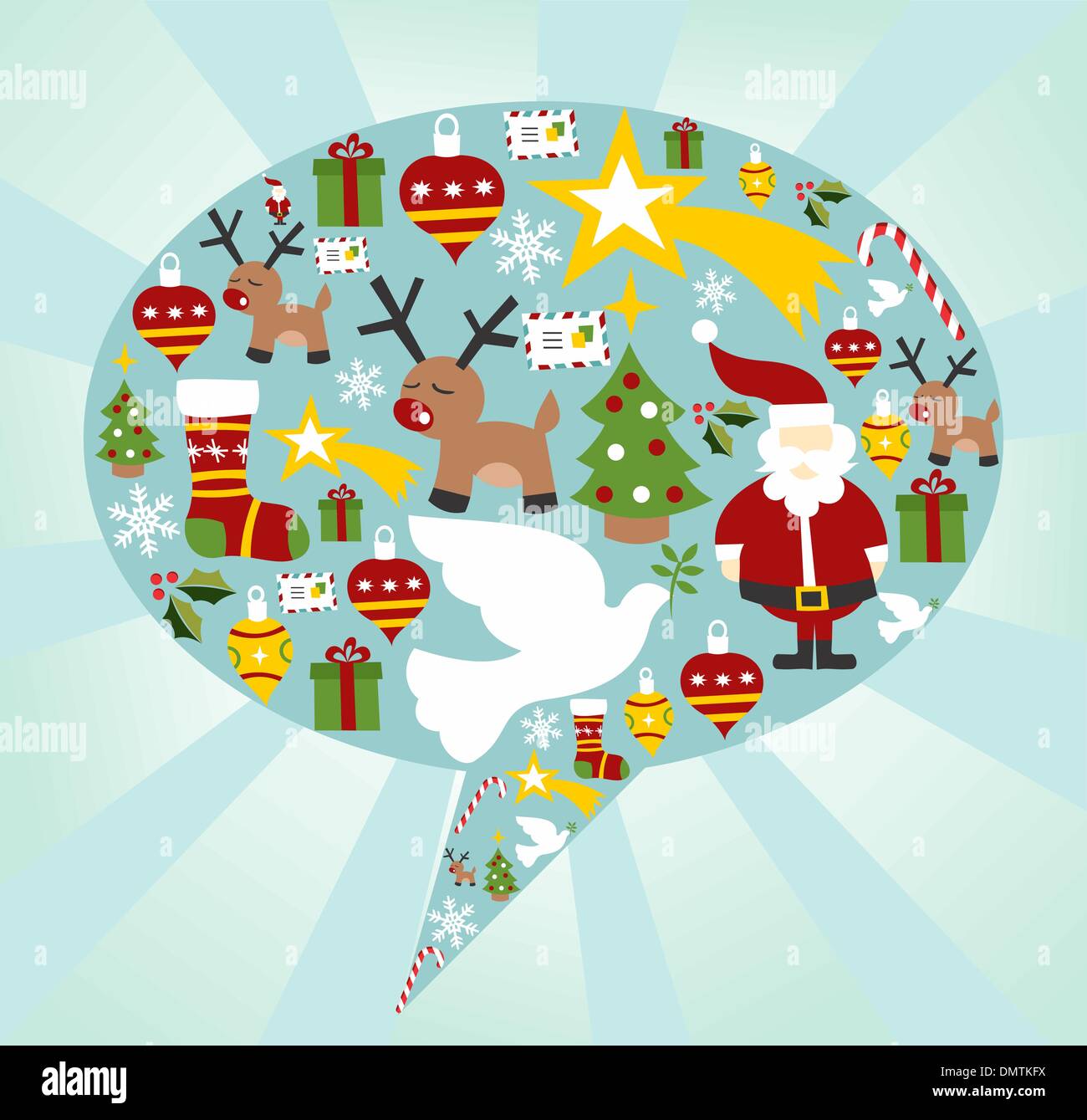 Christmas icon set in speech bubble shape Stock Vector Image & Art - Alamy