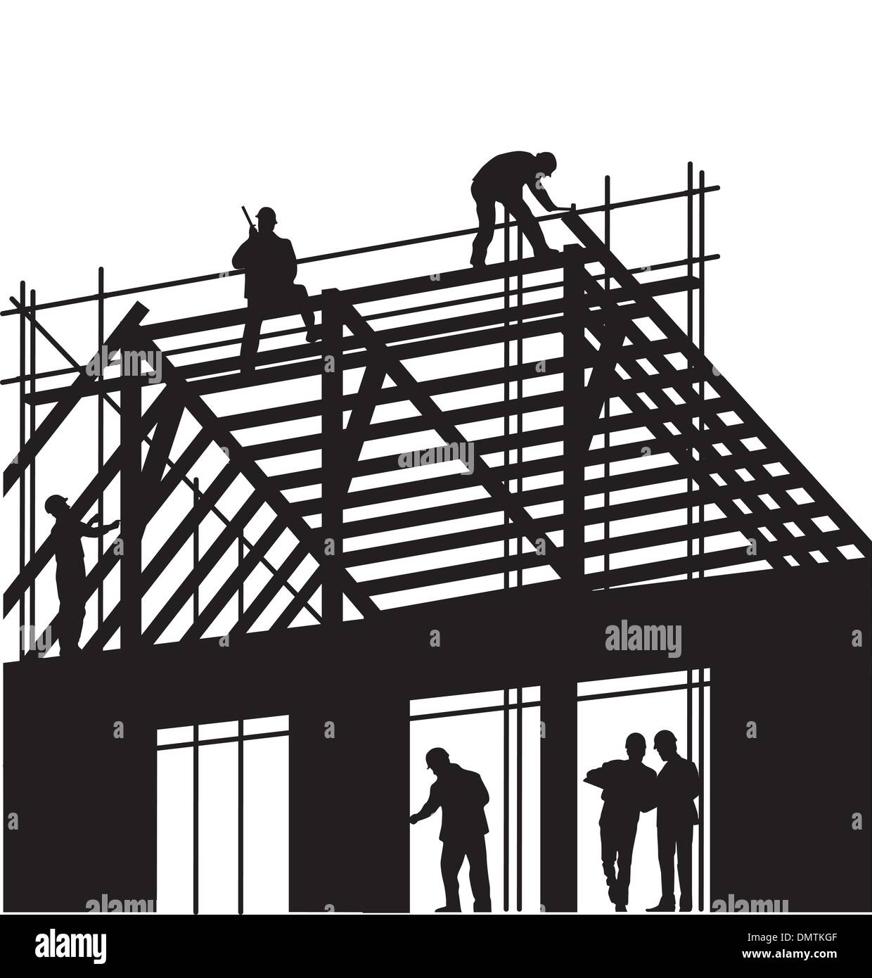 Roofer silhouette hi-res stock photography and images - Alamy