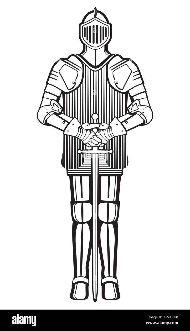 Knight with sword Stock Vector Image & Art - Alamy