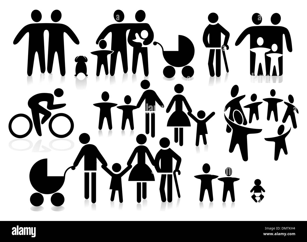 family pictogram Stock Vector Art & Illustration, Vector Image ...