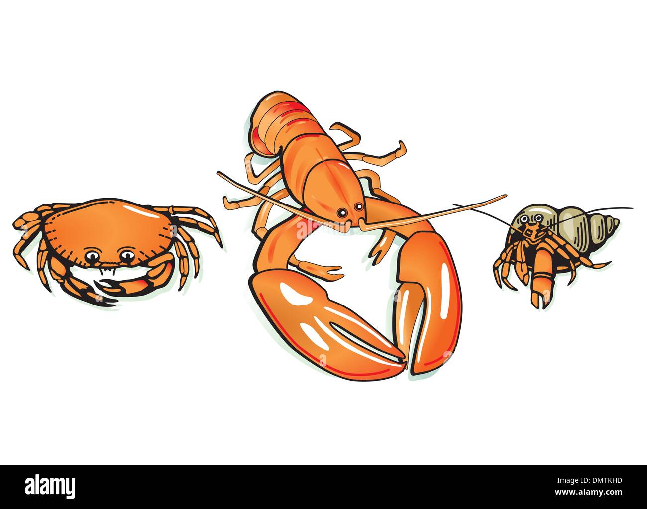 Cartoon Lobsters Love