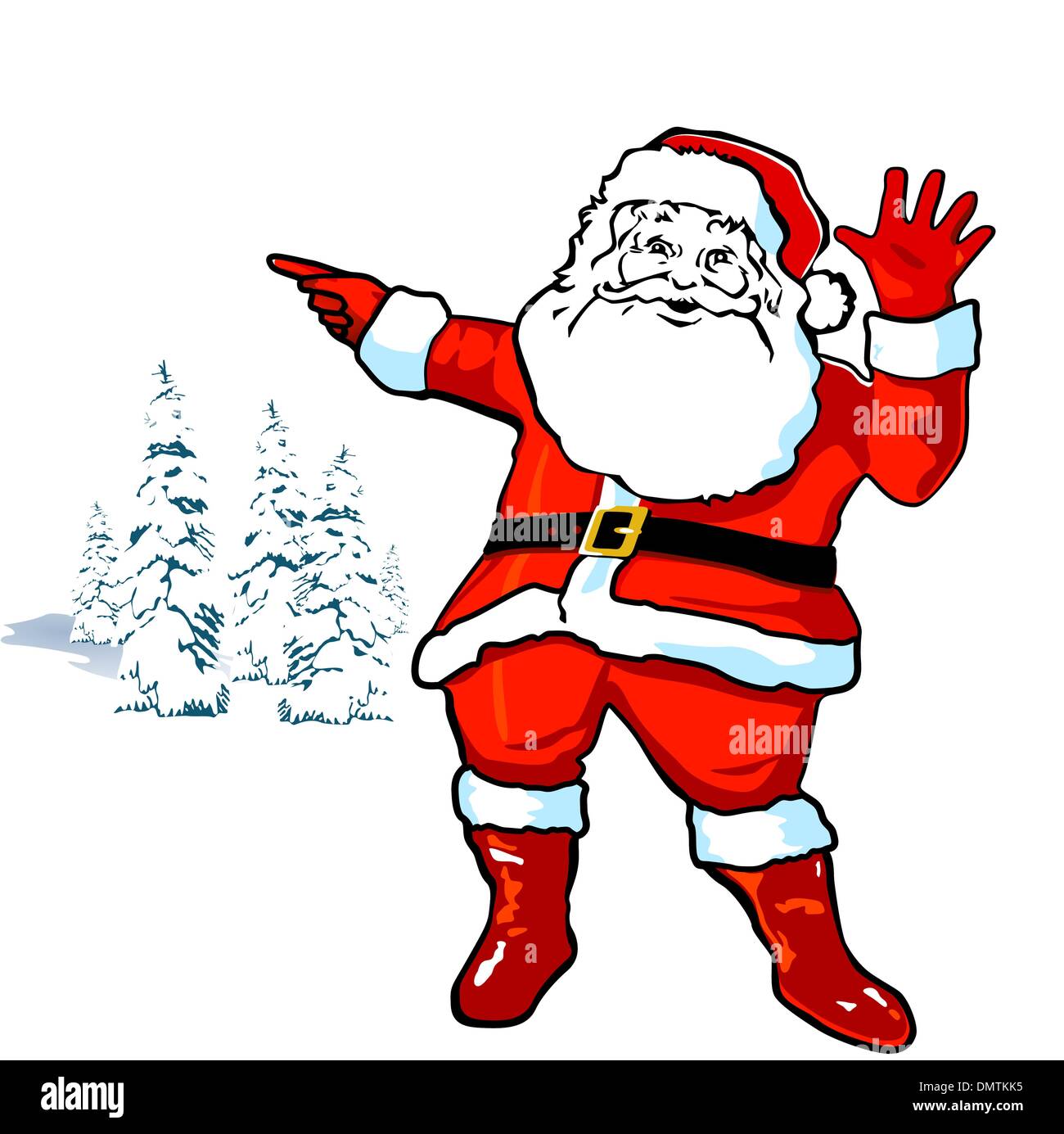 happy Santa man Stock Vector Image & Art - Alamy