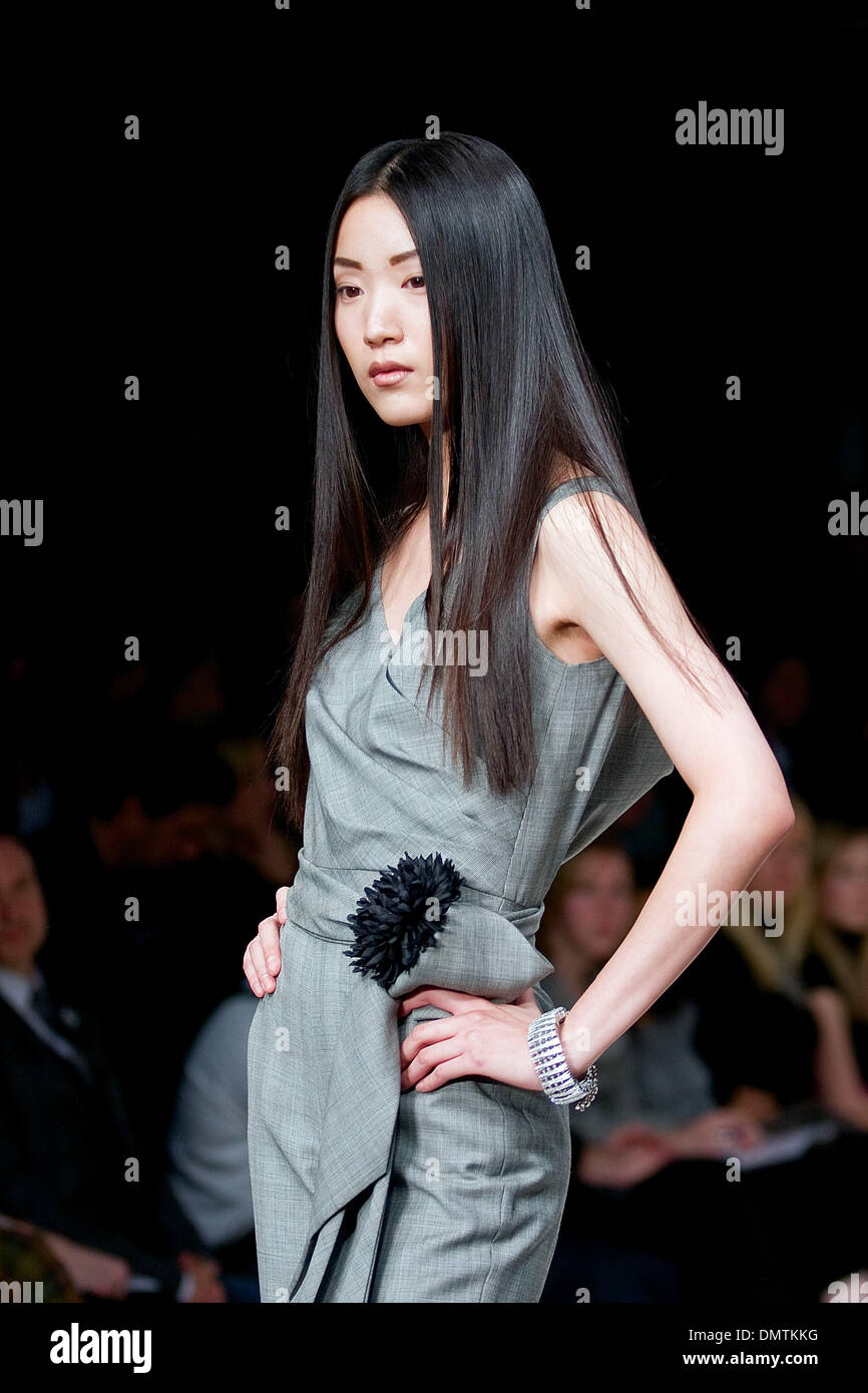 A model on the runway of the grand opening of LG Fashion Week at 1030 ...