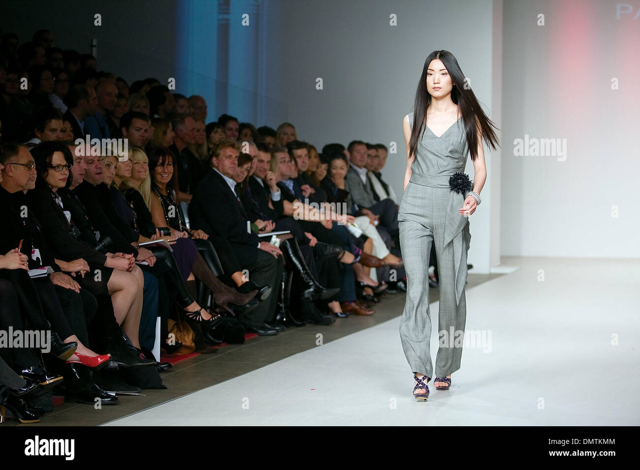A model on the runway of the grand opening of LG Fashion Week at 1030 ...