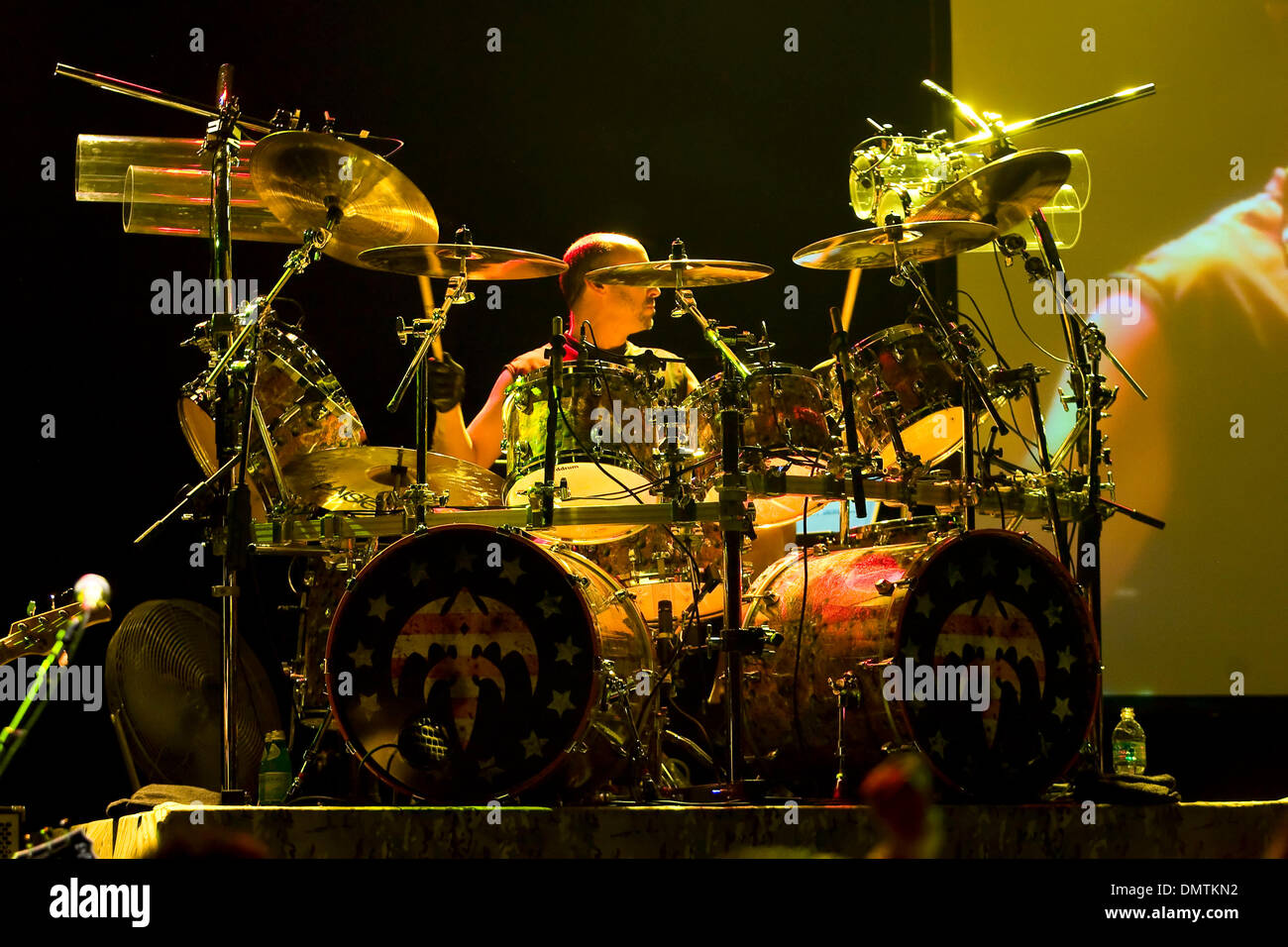 Scott Rockenfield, Queensryche drummer, performing onstage at the ...