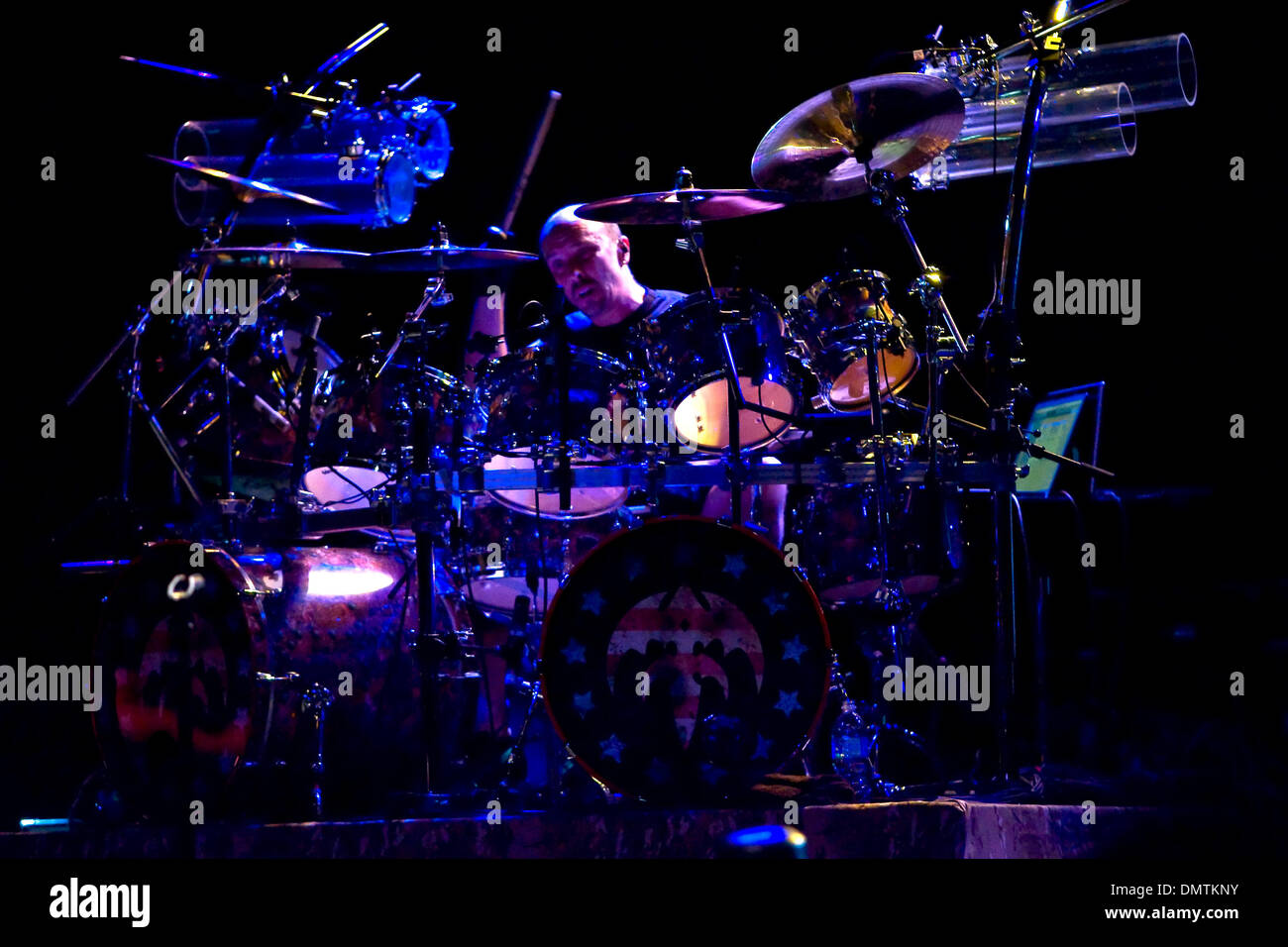 Scott Rockenfield, Queensryche drummer, performing onstage at the ...