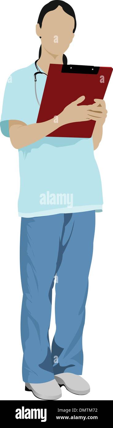 Medical doctor with stethoscope. Vector illustration Stock Vector Image ...