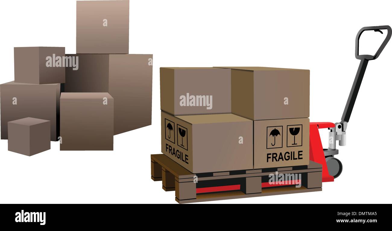 Forklift boxes hi-res stock photography and images - Alamy
