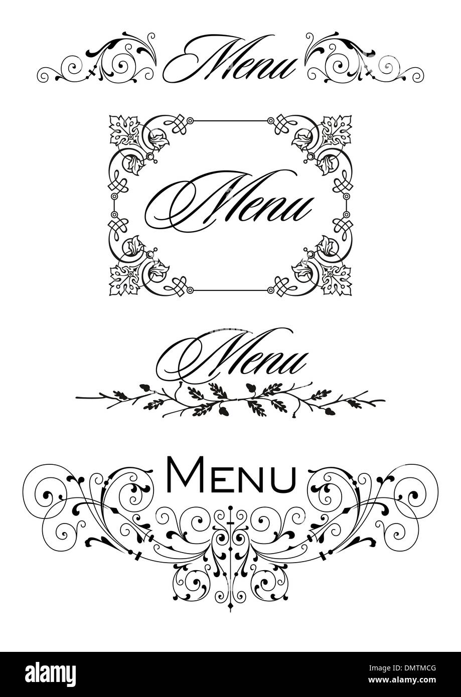 Menu vectors Stock Vector Images - Alamy