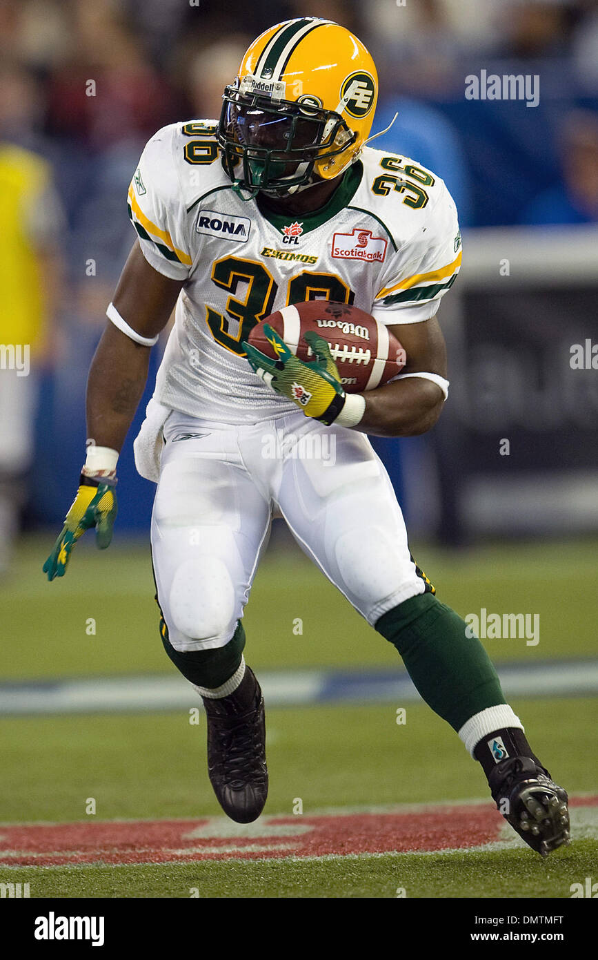 Edmonton Eskimos running back Arkee Whitlock #36 in first half action ...