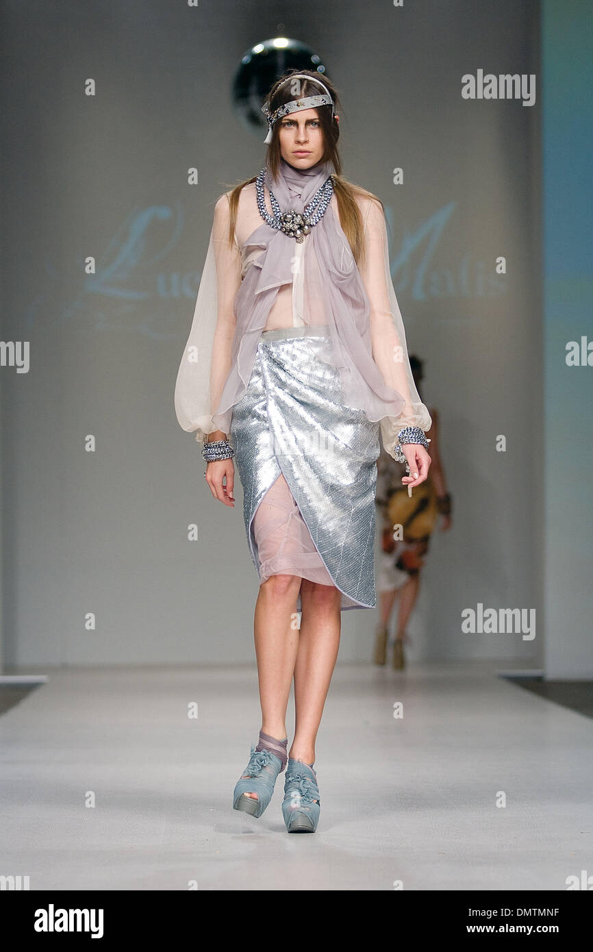 Lucian Matis unveils his line of clothing at the LG Fashion show in ...