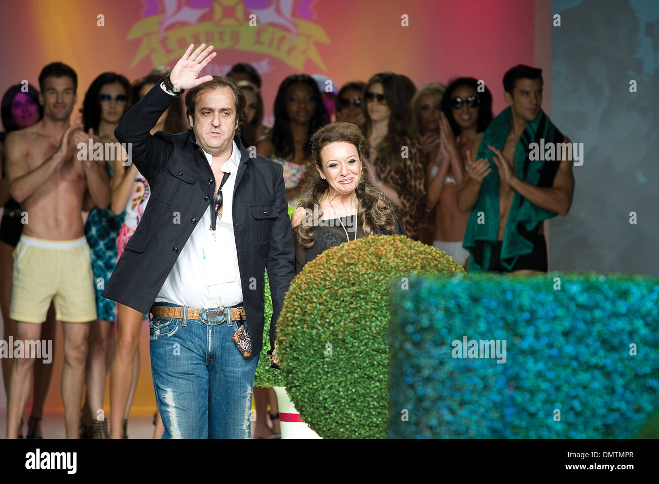 Roberto Cavalli unveils his line of clothing at the LG Fashion show in ...