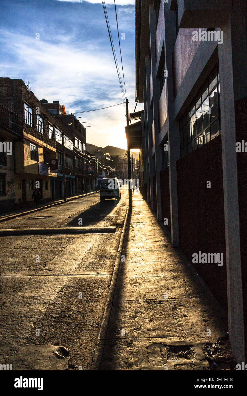 Puno street, Peru Stock Photo - Alamy