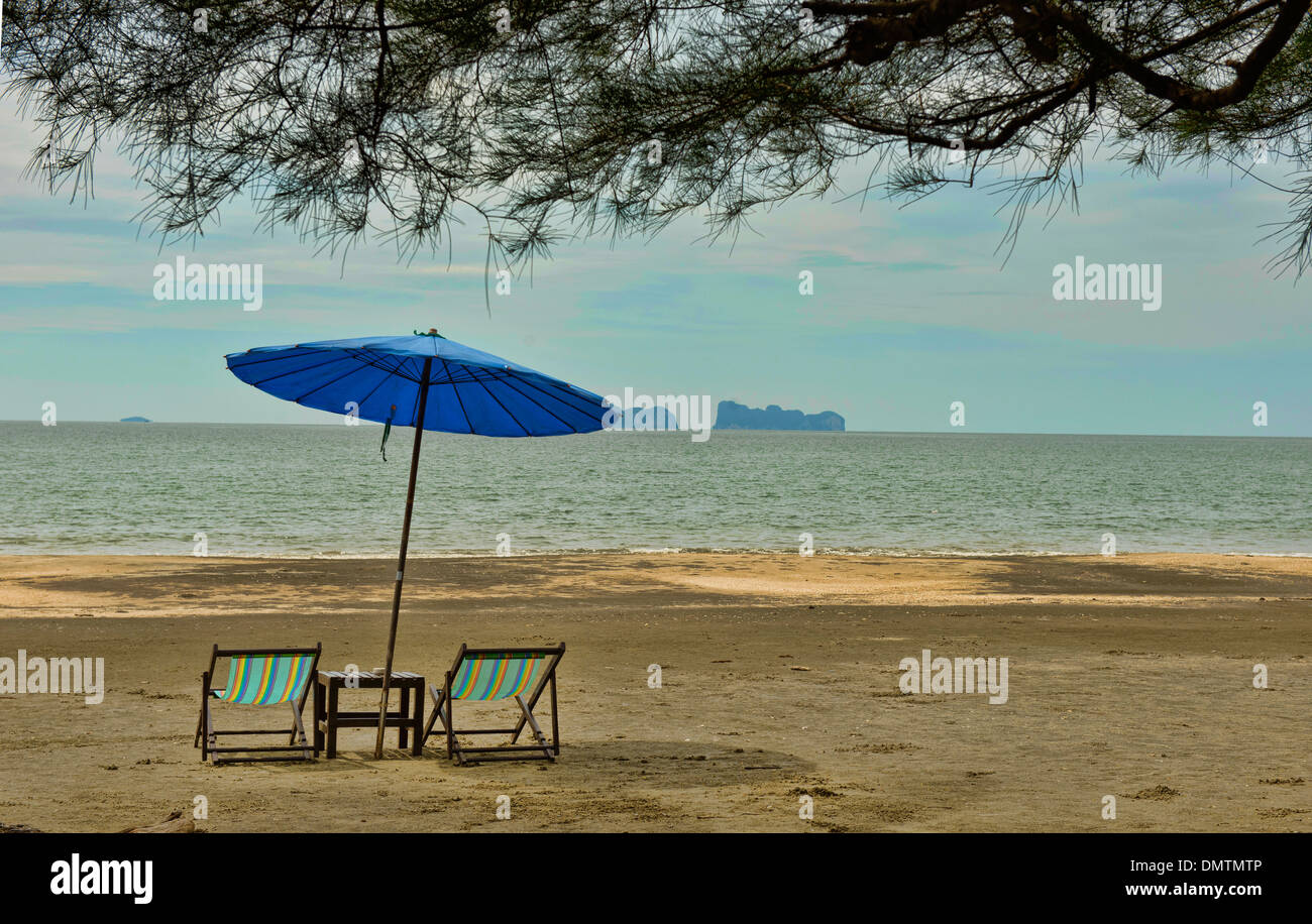 beautiful empty beach on Koh Sukorn island in Thailand Stock Photo - Alamy