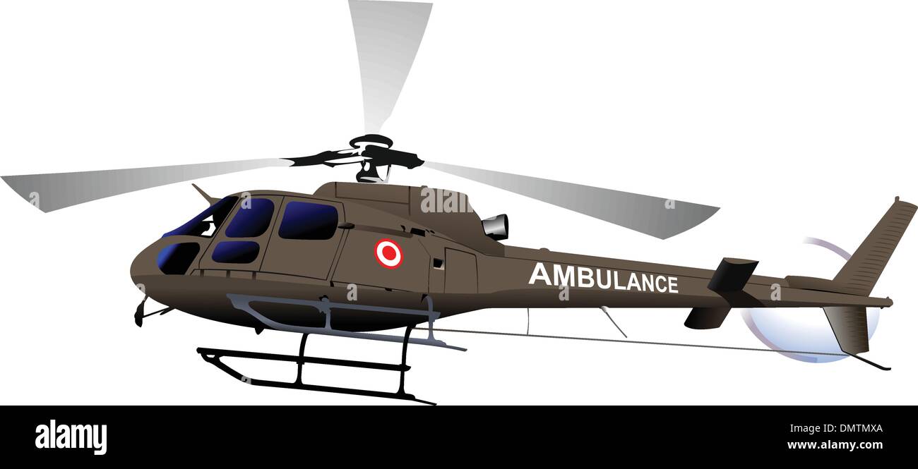Air force. Ambulance helicopter. Vector illustration Stock Vector Image ...