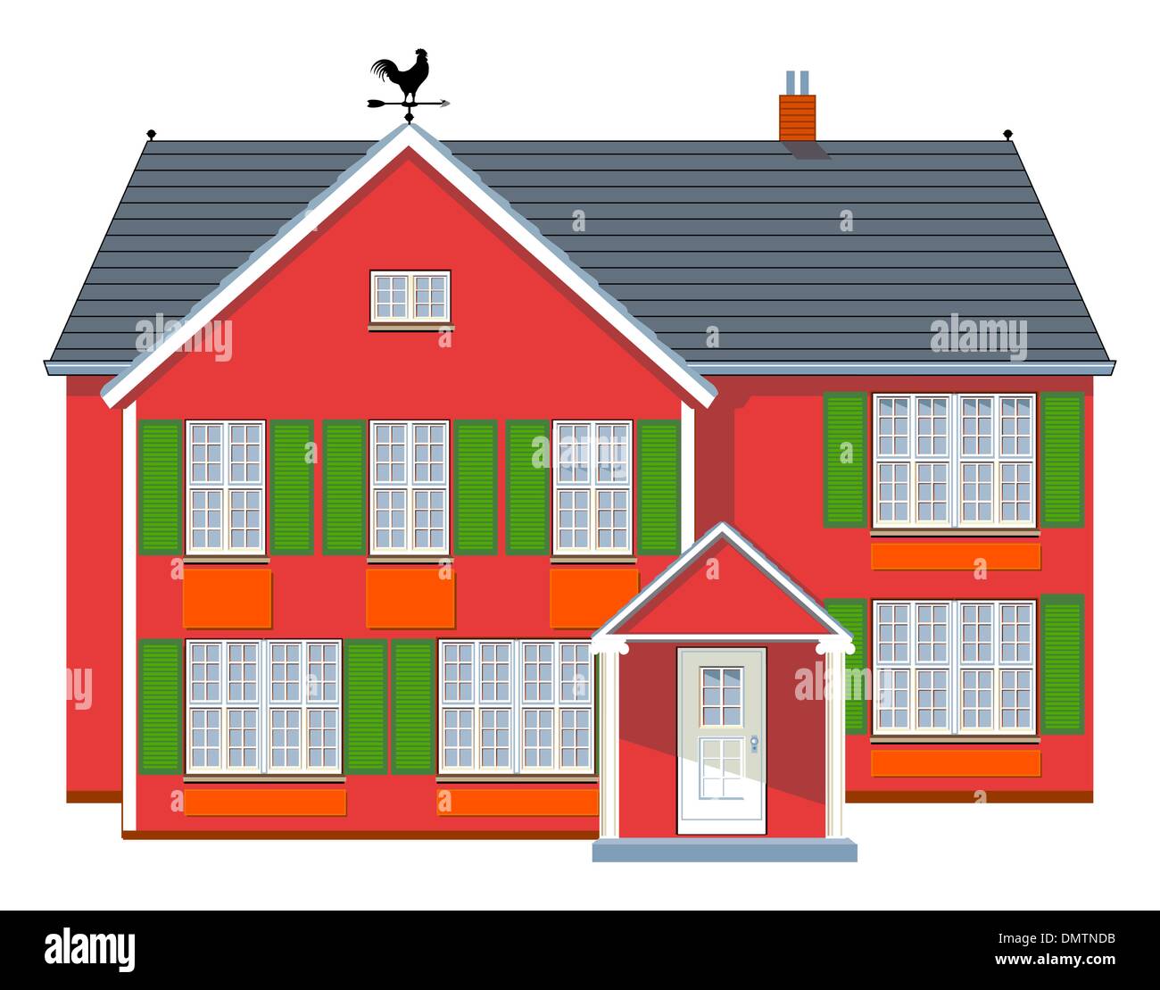 Suburban house entrance Stock Vector Images - Alamy