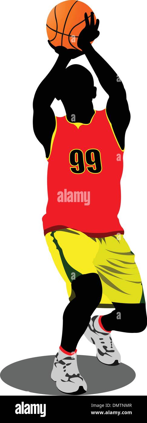 Basketball player. Vector illustration Stock Vector Image & Art - Alamy
