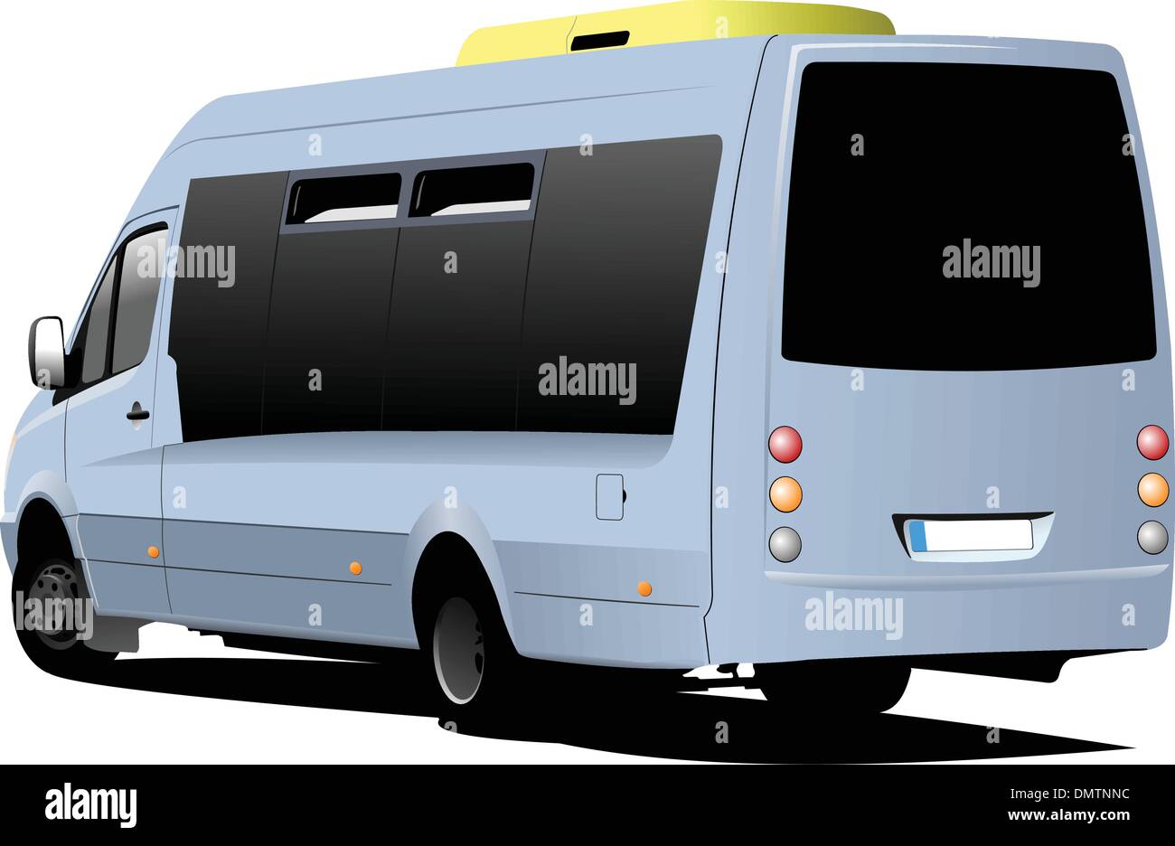 City and Tourist minibus. Vector illustration Stock Vector Image & Art ...