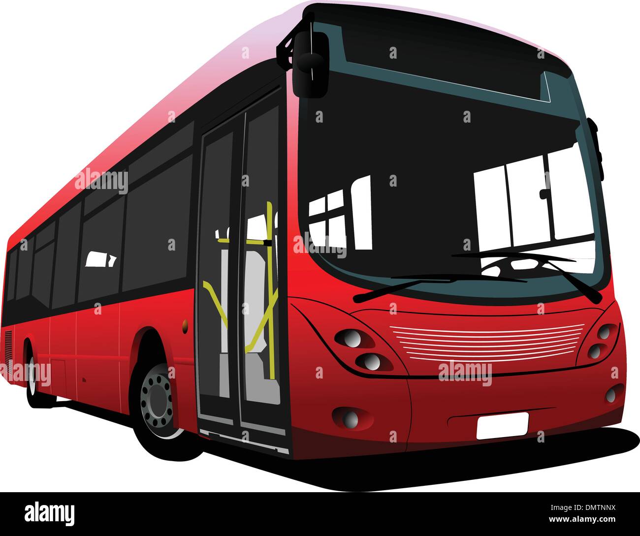 City bus on road vector hi-res stock photography and images - Alamy