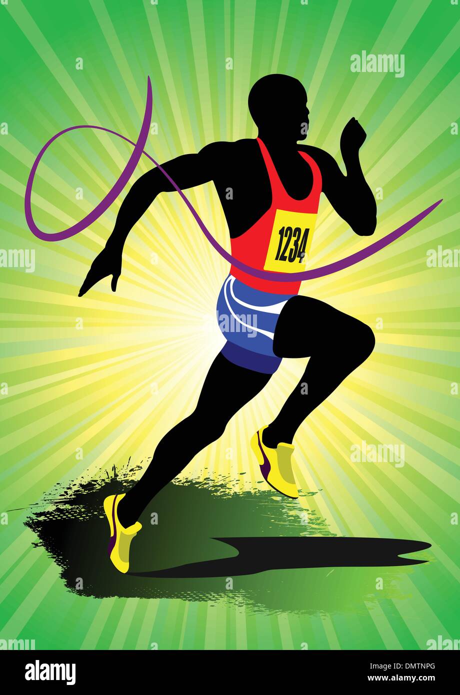 The running people. Vector illustration Stock Vector Image & Art - Alamy