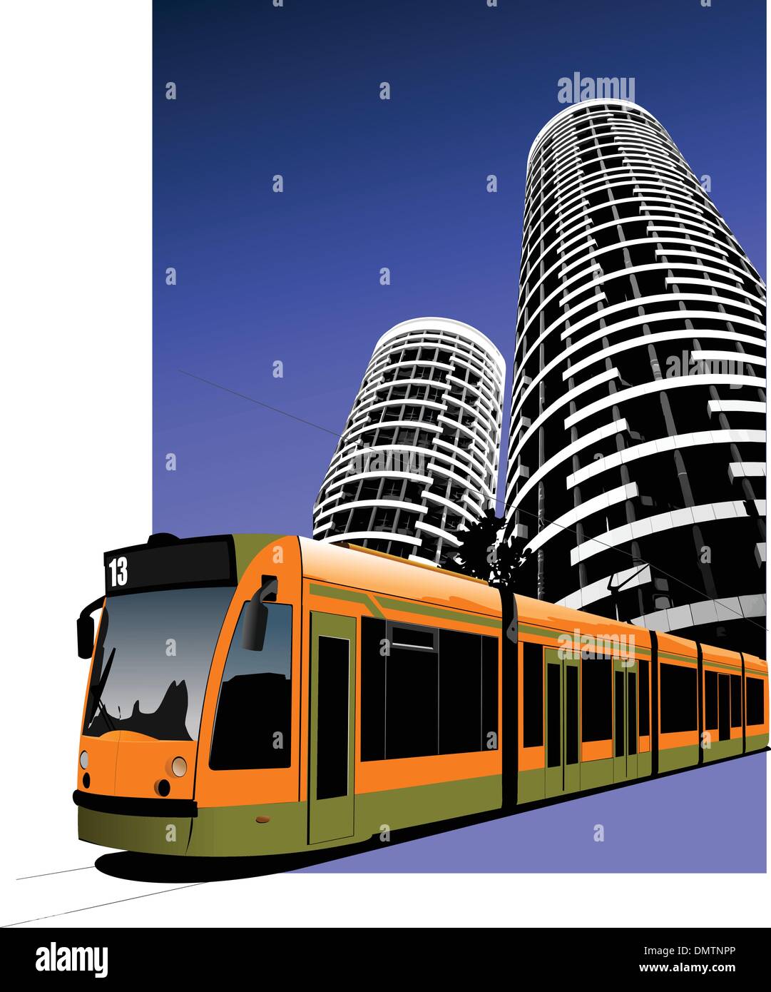 Tram vector vectors hi-res stock photography and images - Alamy