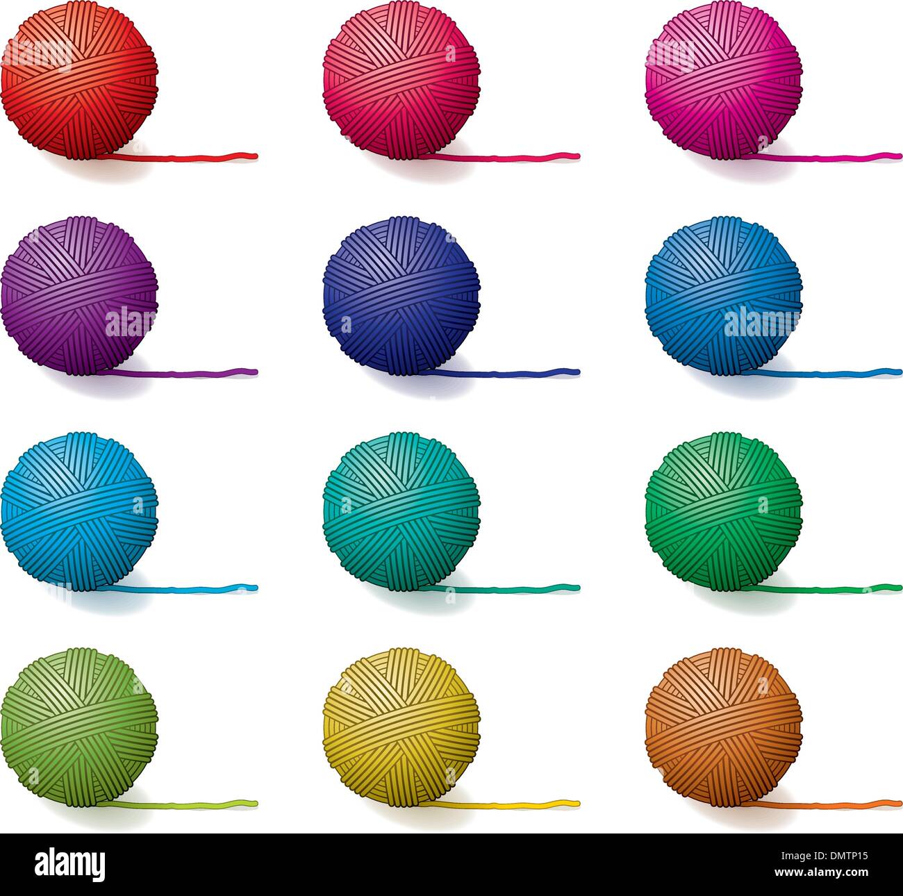 vector set of yarn balls Stock Vector Image & Art - Alamy