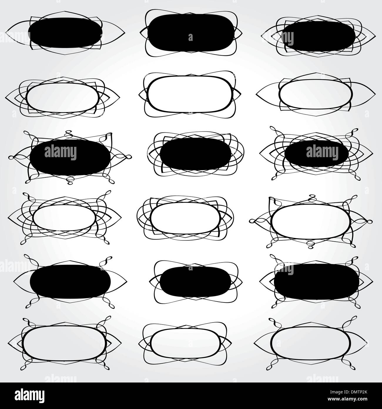 Vector Frame Set ornamental vintage decoration Stock Vector Image & Art ...