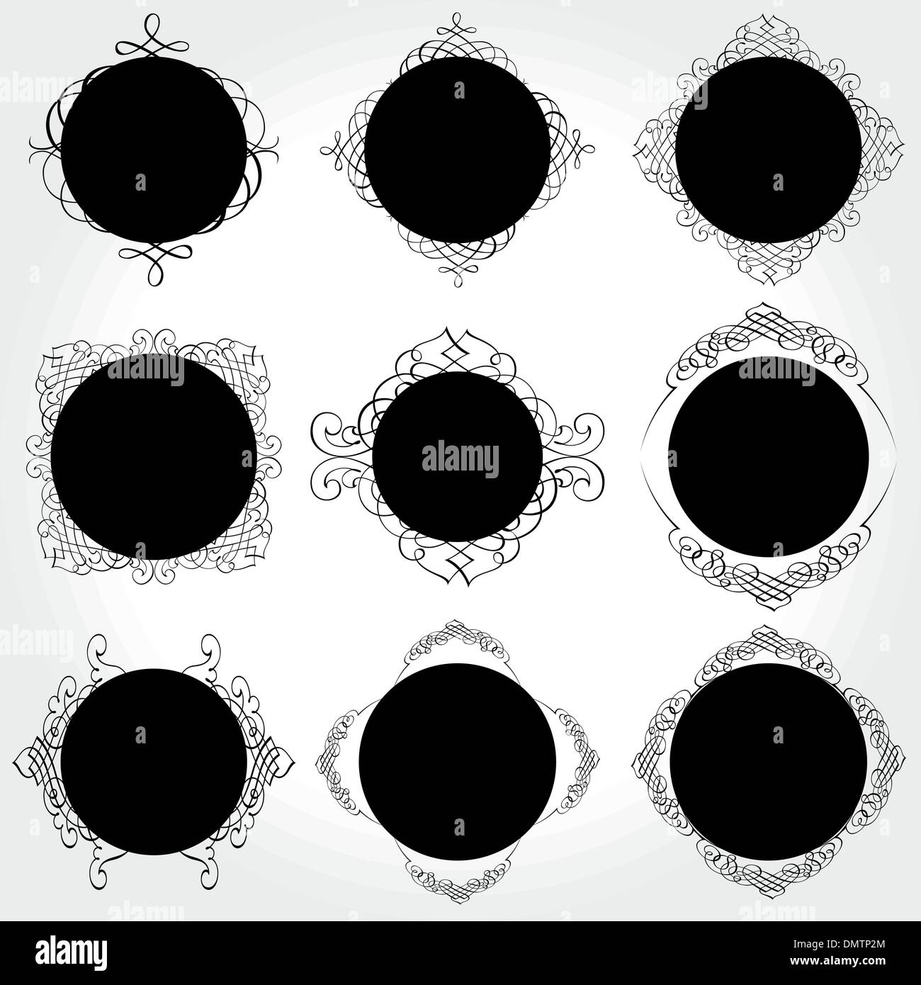 Vector Frame Set ornamental vintage decoration Stock Vector Image & Art ...