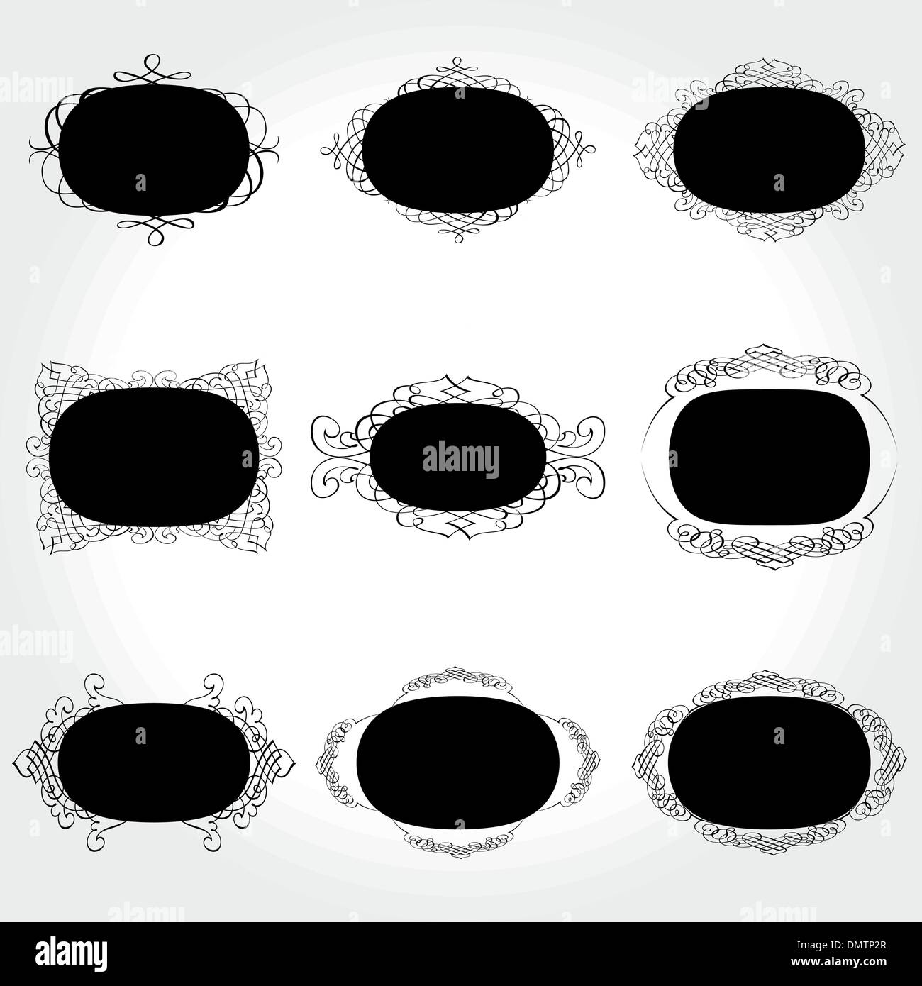 Vector Frame Set ornamental vintage decoration Stock Vector Image & Art ...