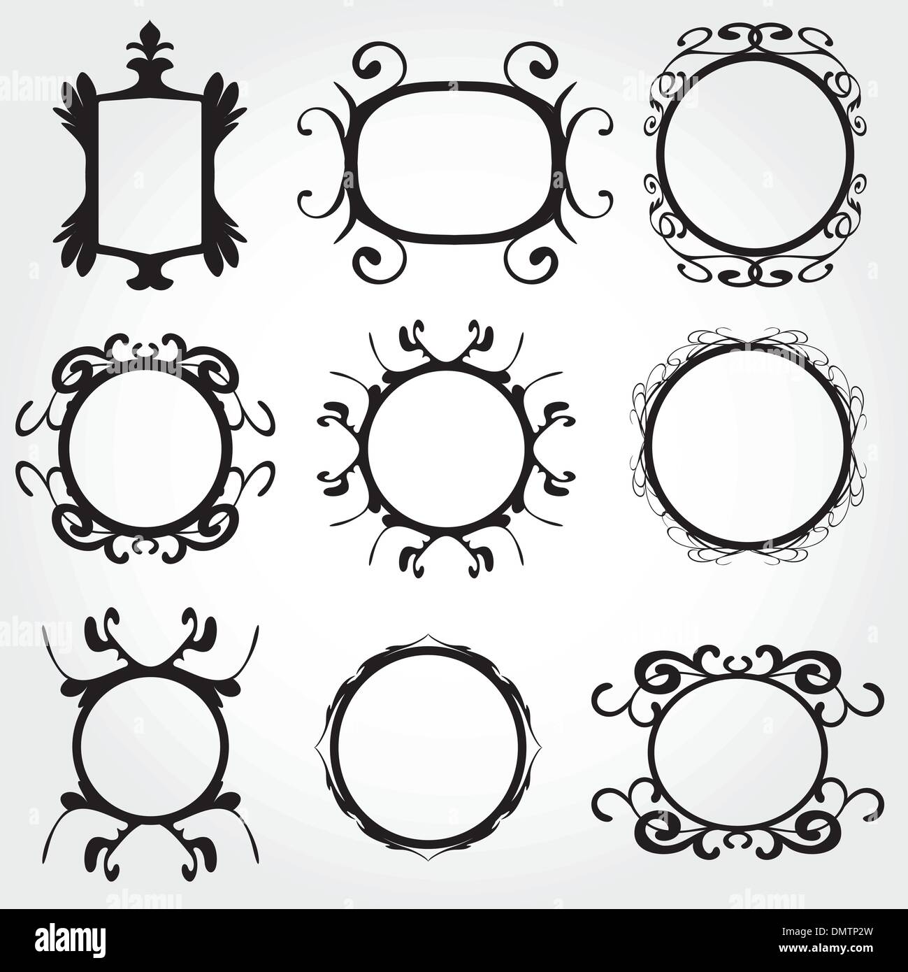 Vector Frame Set ornamental vintage decoration Stock Vector Image & Art ...
