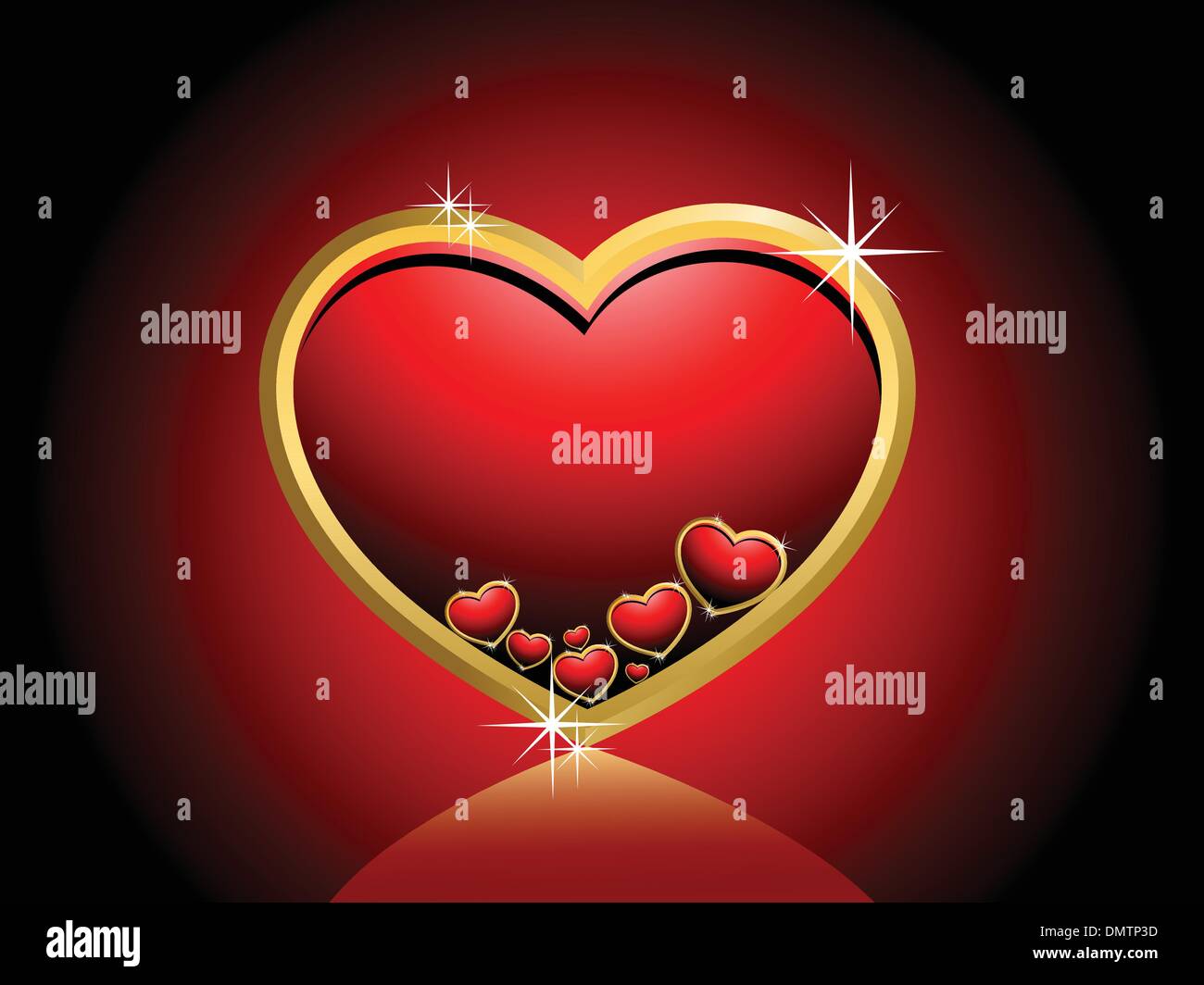 abstract elegent heart shape design concept for love card Stock Vector ...