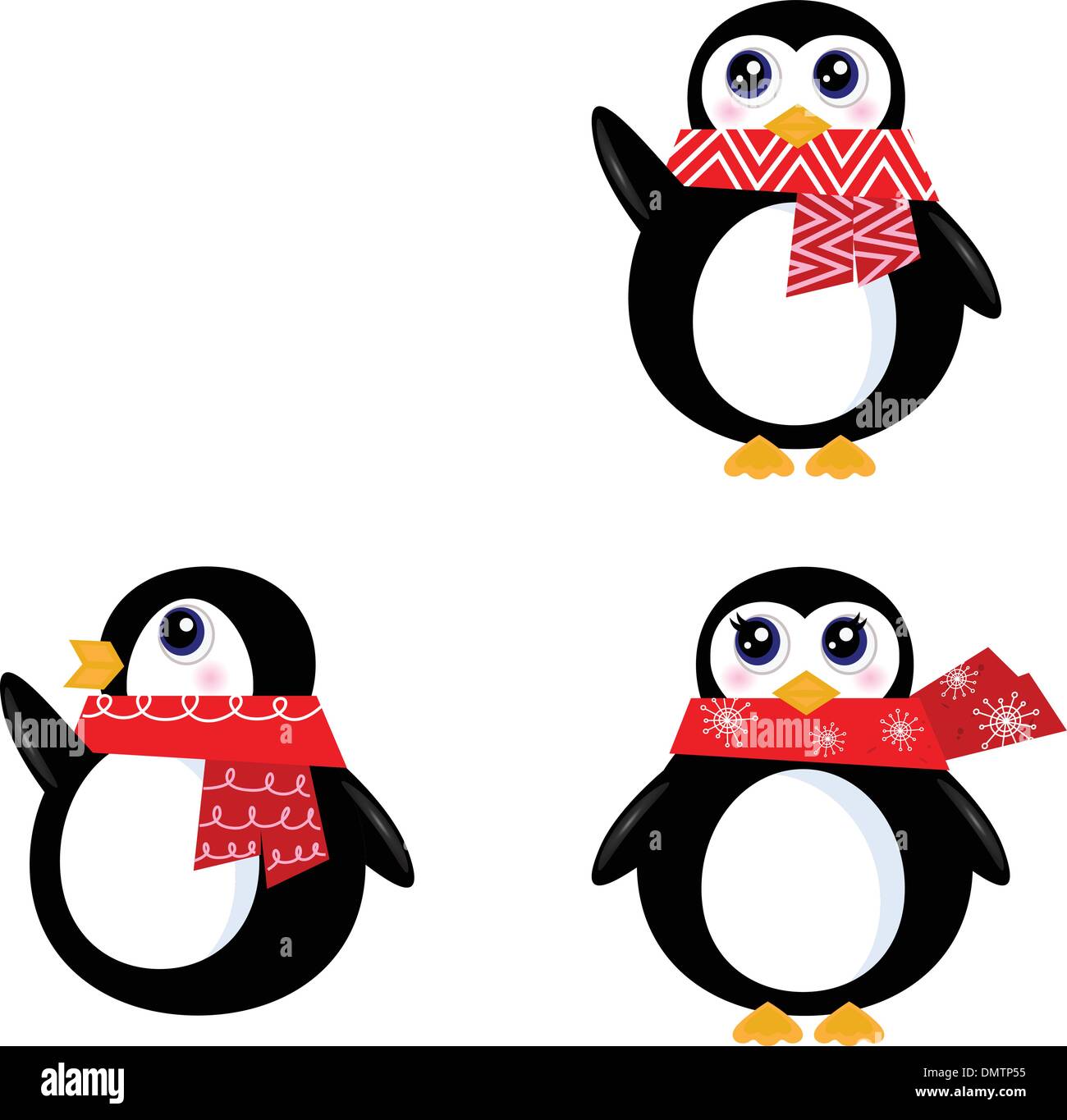 Black and white penguins Stock Vector Images - Alamy