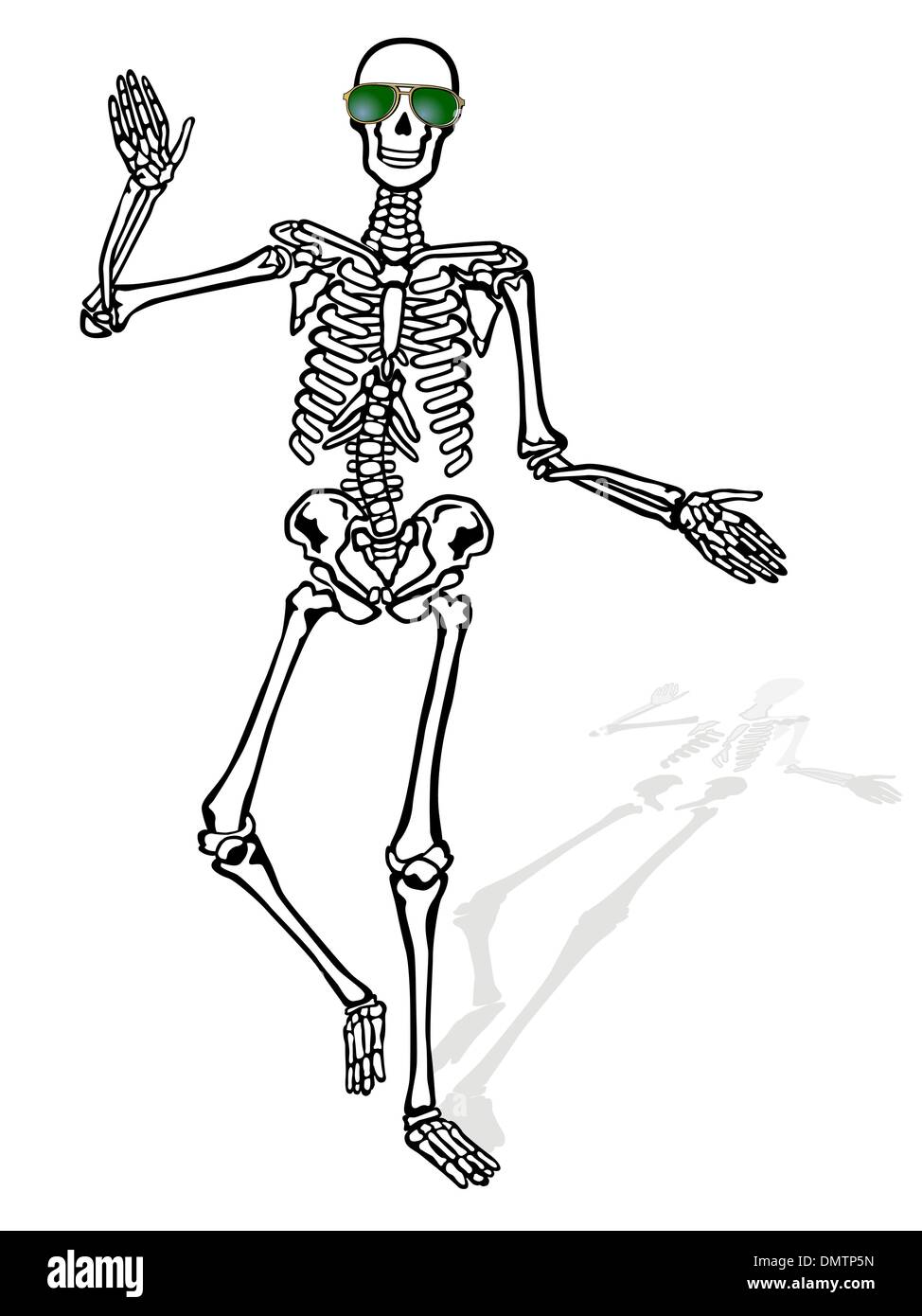 Cartoon waving skeleton Stock Vector Images - Alamy