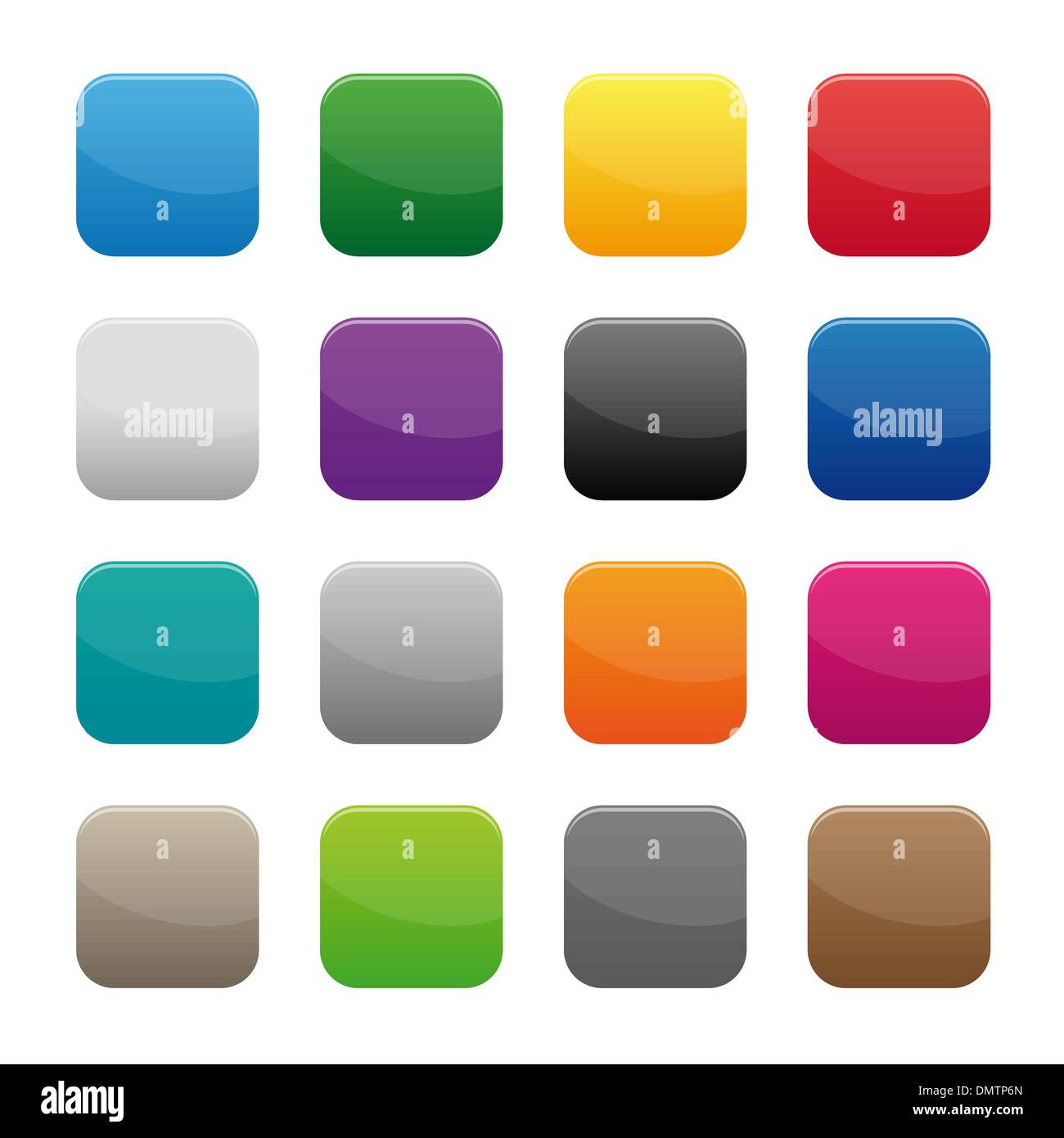 Blank square buttons Stock Vector Image & Art - Alamy