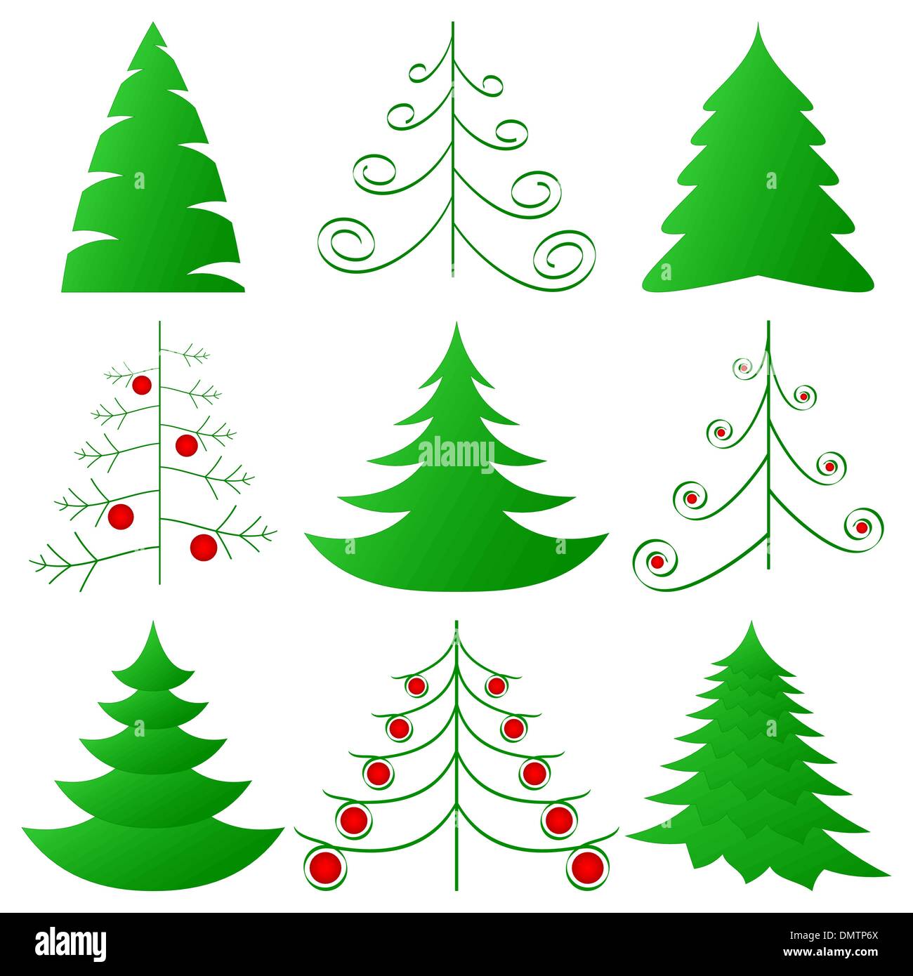 Collection of christmas trees Stock Vector Images - Alamy