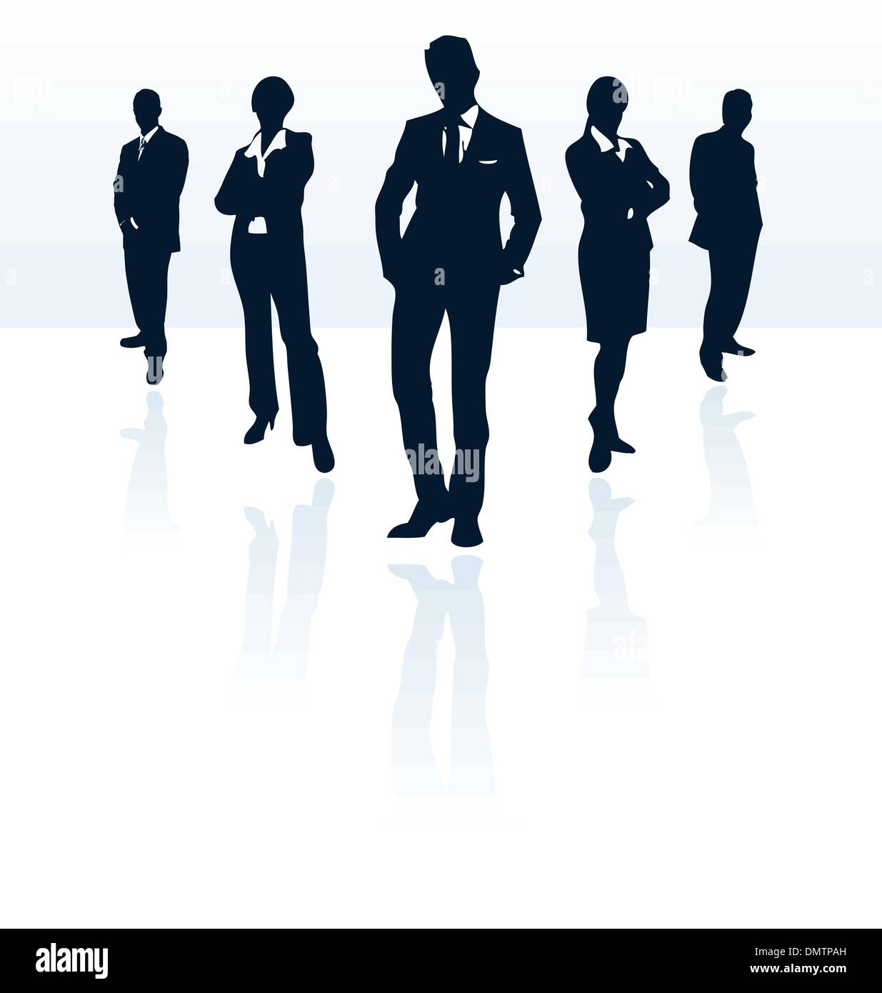 Posing woman in black Stock Vector Images - Alamy