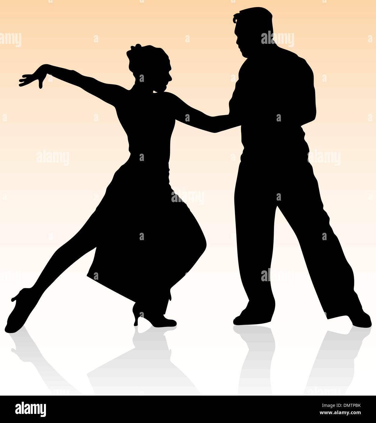 Couple Slow Dancing Silhouette