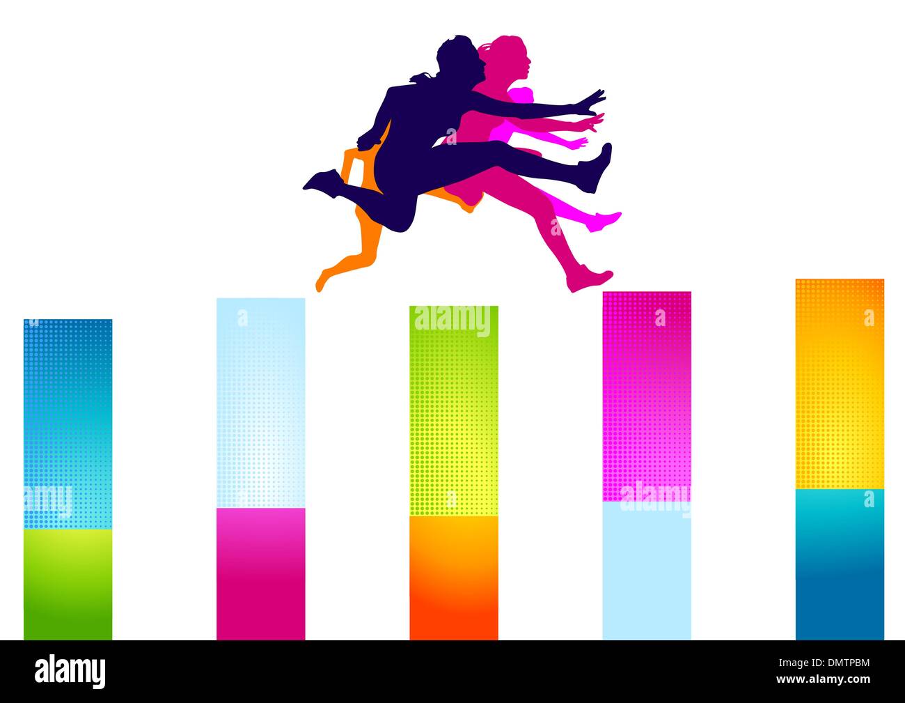 Women hurdles Stock Vector Images - Alamy