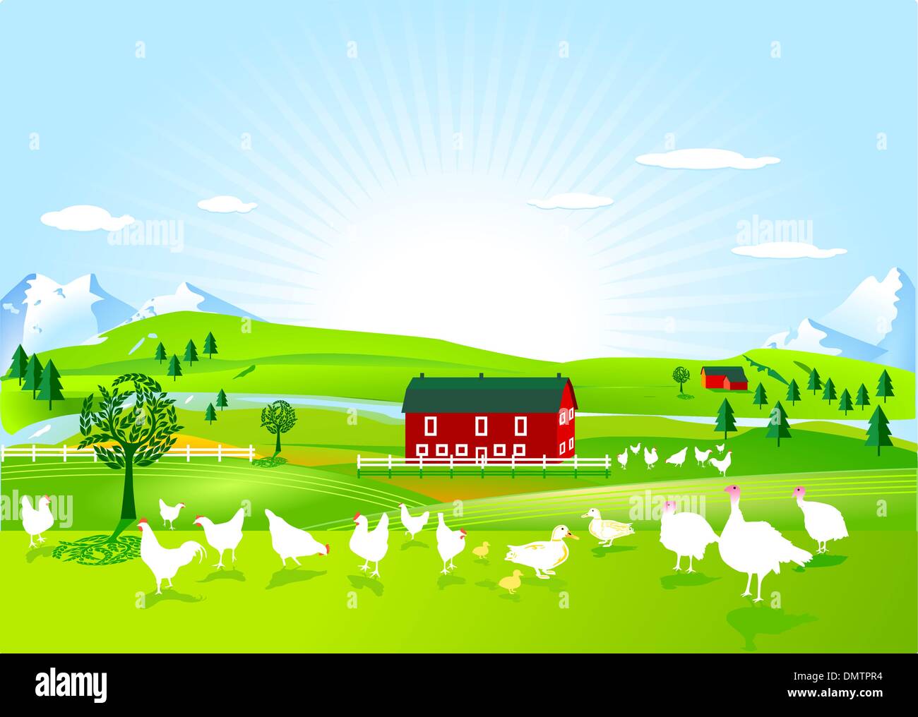Poultry farm Stock Vector Images - Alamy