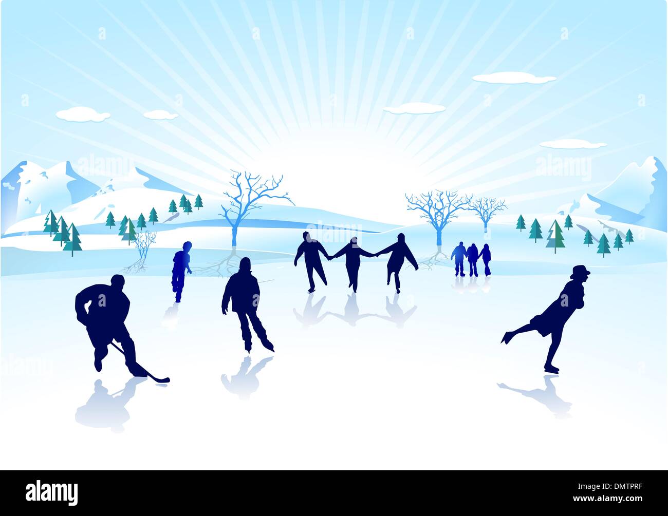 Skating for exercise Stock Vector Images - Alamy