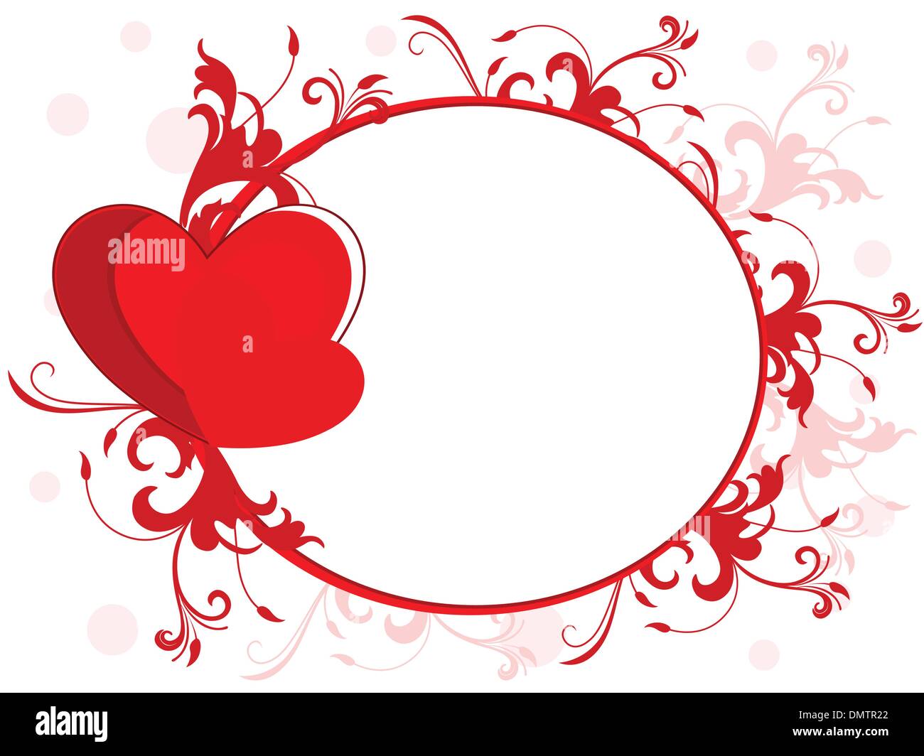 Abstract Red Love Frame Family Wall Art: Family Circle Of Strength And
