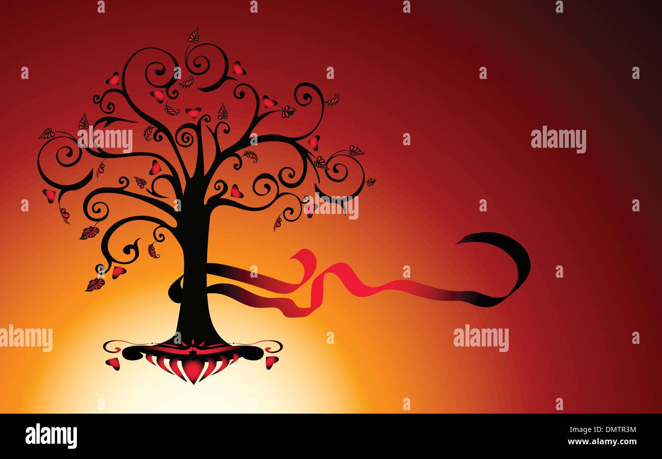 Abstract Drawing Tree Heart Shape High Resolution Stock Photography and ...